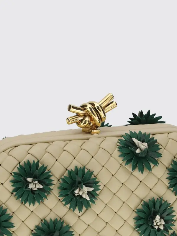 Bottega Veneta Knot Clutch With Floral Appliqués
