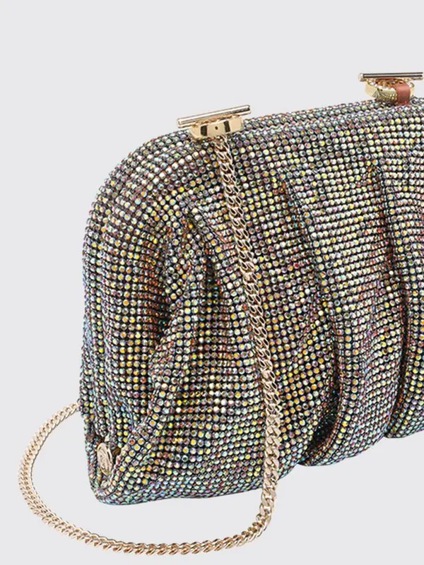 Benedetta Bruzziches Venus Draped Crystal Mesh Mini Bag With Strap