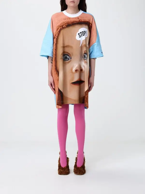 Moschino Printed Cotton T-shirt Dress