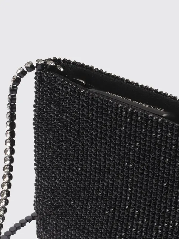 Benedetta Bruzziches Crystal-embellished Satin Mini Bag