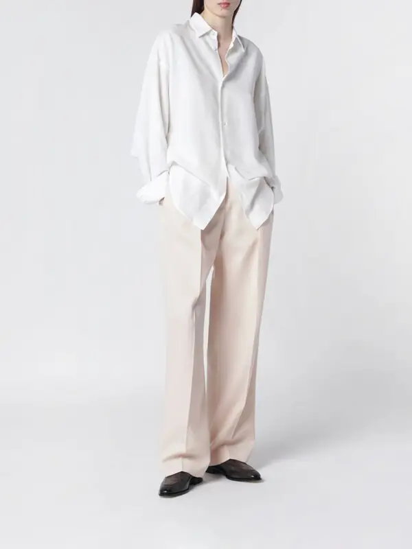 JIL SANDER Wool Pants - Ivory