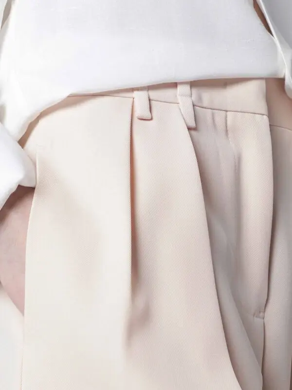 JIL SANDER Wool Pants - Ivory