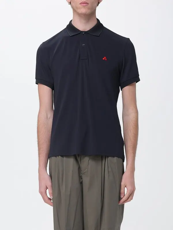 Peuterey Technical Fabric Polo With Logo - Blue 1