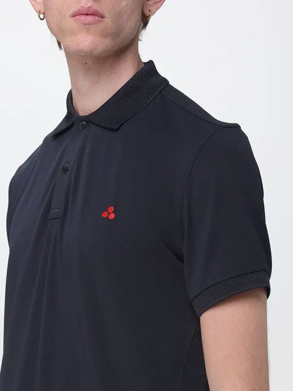 Peuterey Technical Fabric Polo With Logo - Blue 1