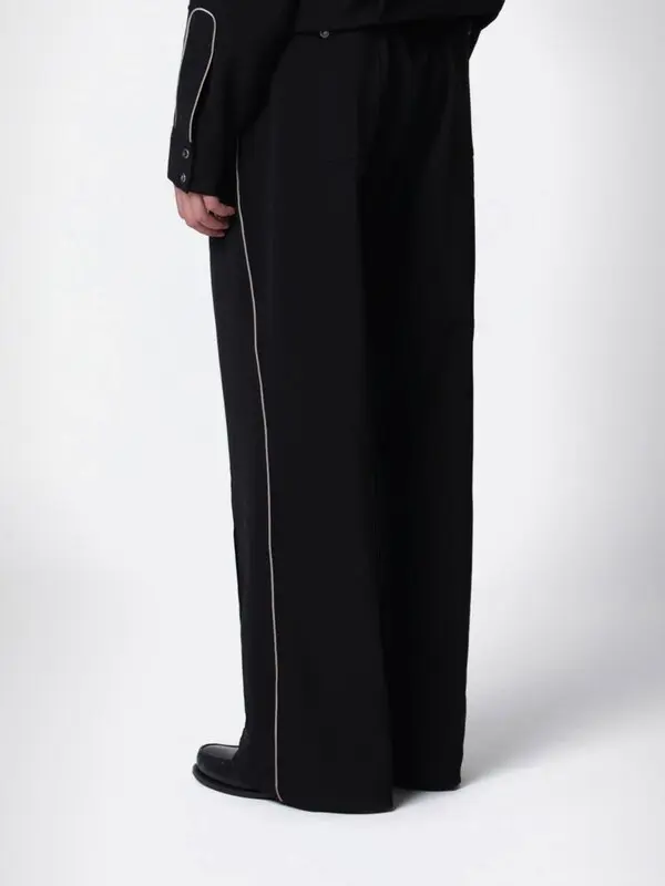 Needles Flared Stretch Technical Fabric Pants - Black