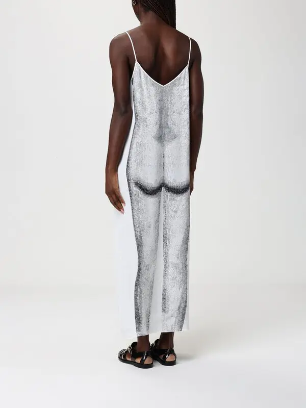 Moschino Printed Midi Dress In Viscose