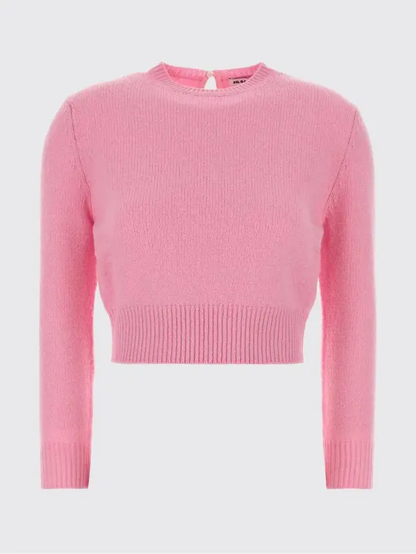 JIL SANDER Virgin Wool Cropped Sweater - Pink
