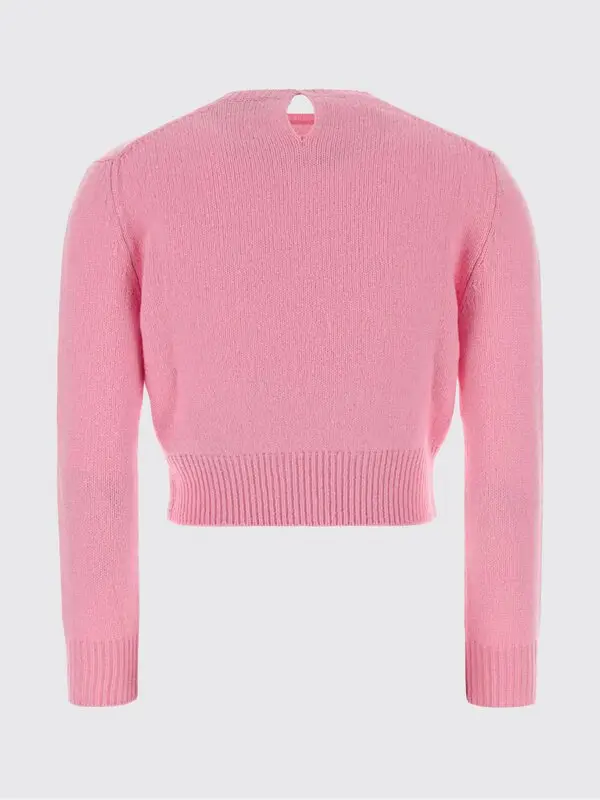 JIL SANDER Virgin Wool Cropped Sweater - Pink
