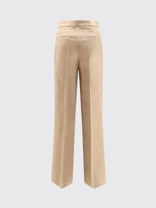 Pinko Linen Blend Palazzo Trousers - Beige