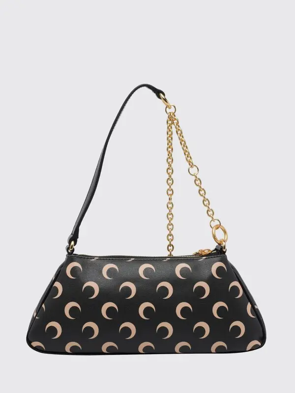 MARINE SERRE Crescent Moon Logo Shoulder Bag In Coated Polyurethane