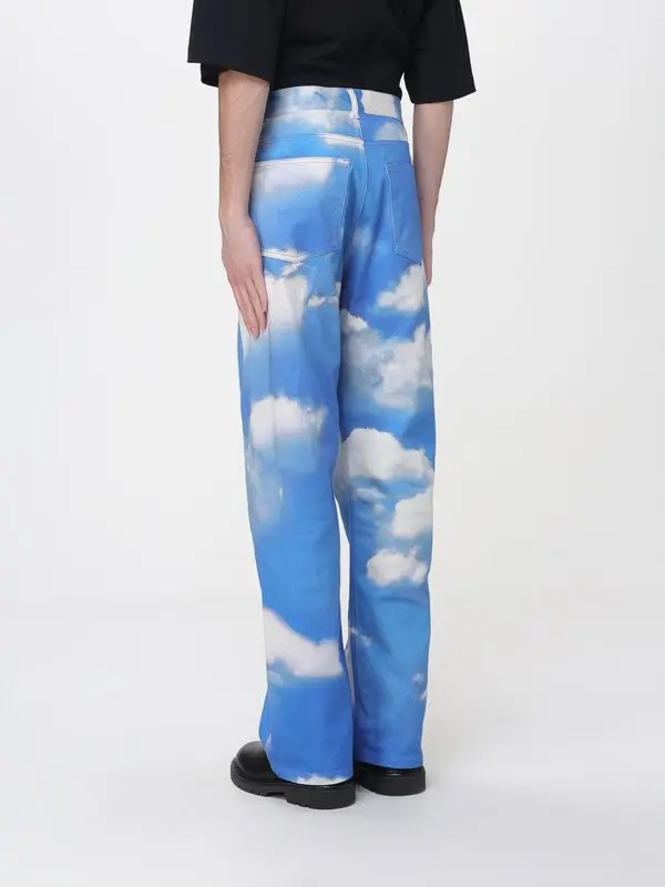 Moschino Printed Denim Straight Jeans
