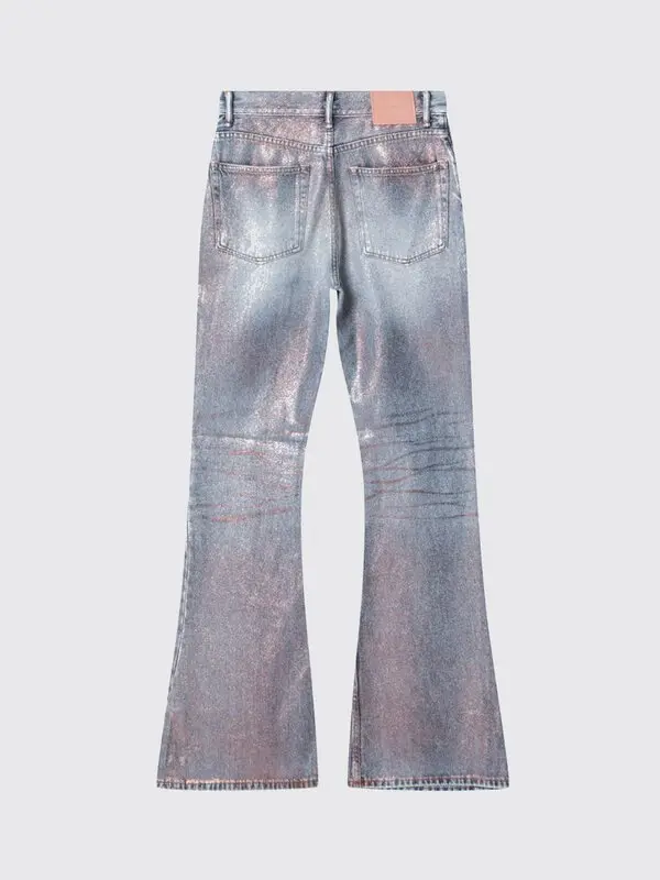 Acne Studios Five-pocket Glitter-finish Flared Jeans - Denim