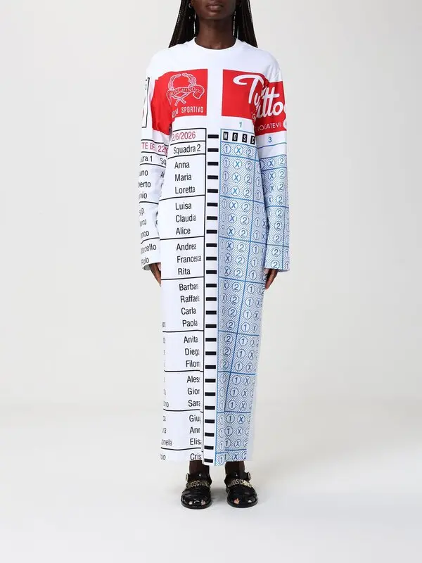 Moschino Printed Cotton Midi Dress