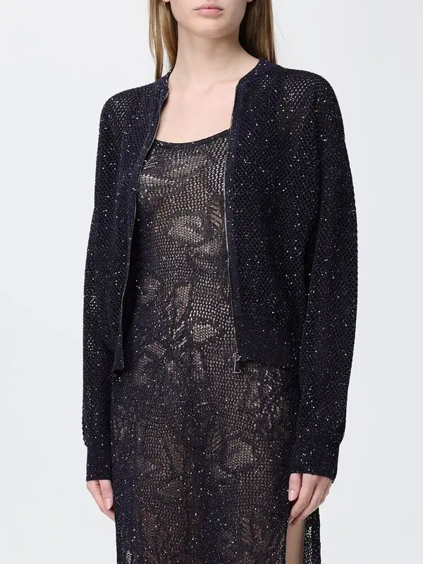 Fabiana Filippi Perforated Zip-up Cardigan