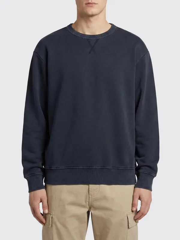 FAY Cotton Crew Neck Sweatshirt - Blue