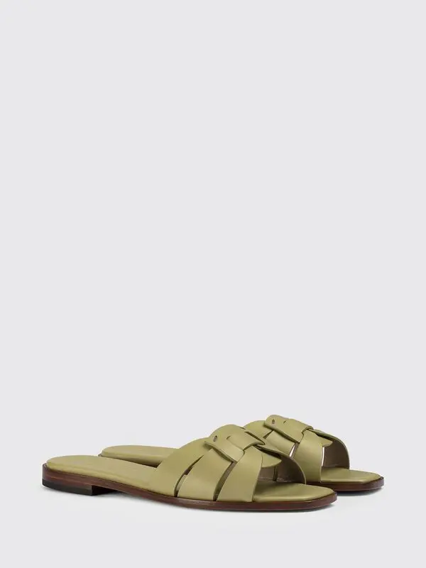 DOUCAL'S Leather Mules - Green