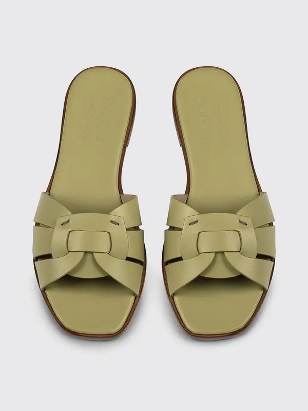 DOUCAL'S Leather Mules - Green
