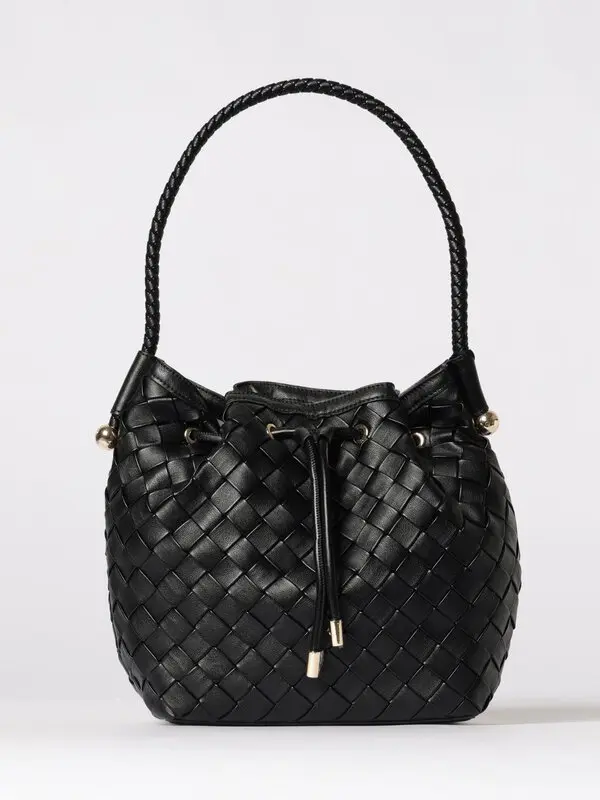 TWINSET Woven Synthetic Leather Bucket Bag