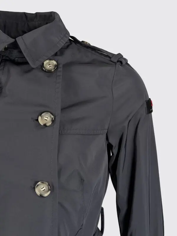 Peuterey Polyester Double Breasted Trench Coat - Blue
