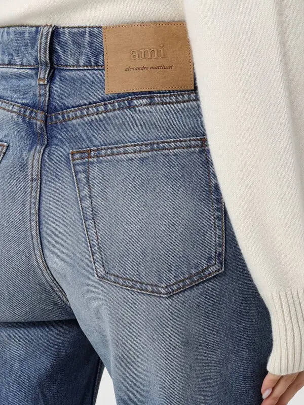 AMI Paris Flared Cotton Denim Jeans