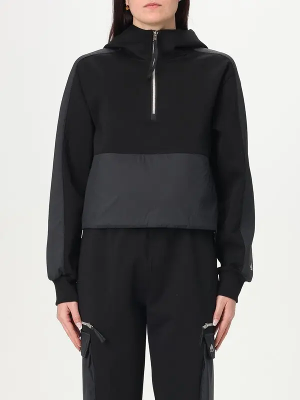 Moose Knuckles Cropped Hoodie With Zipper Detail