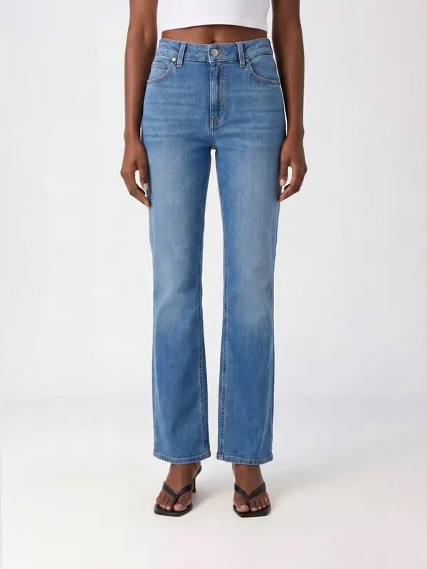 PT TORINO Mid-rise Flared 5-pocket Jeans In Cotton Denim