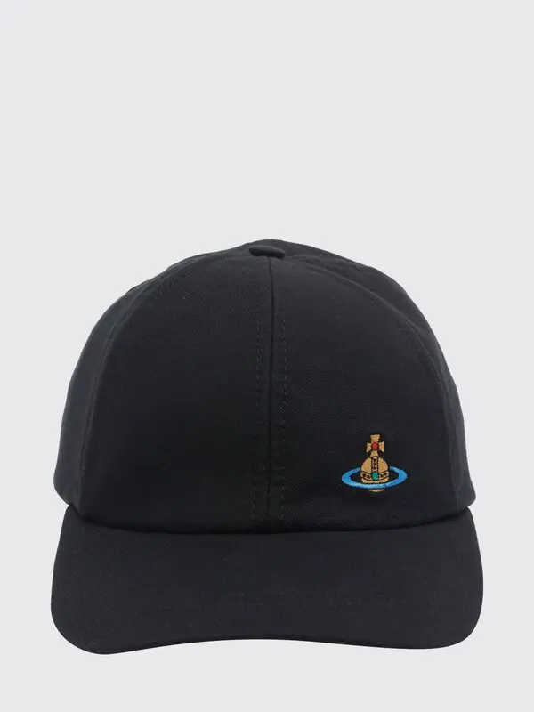 VIVIENNE WESTWOOD Cotton Twill Baseball Cap - Black