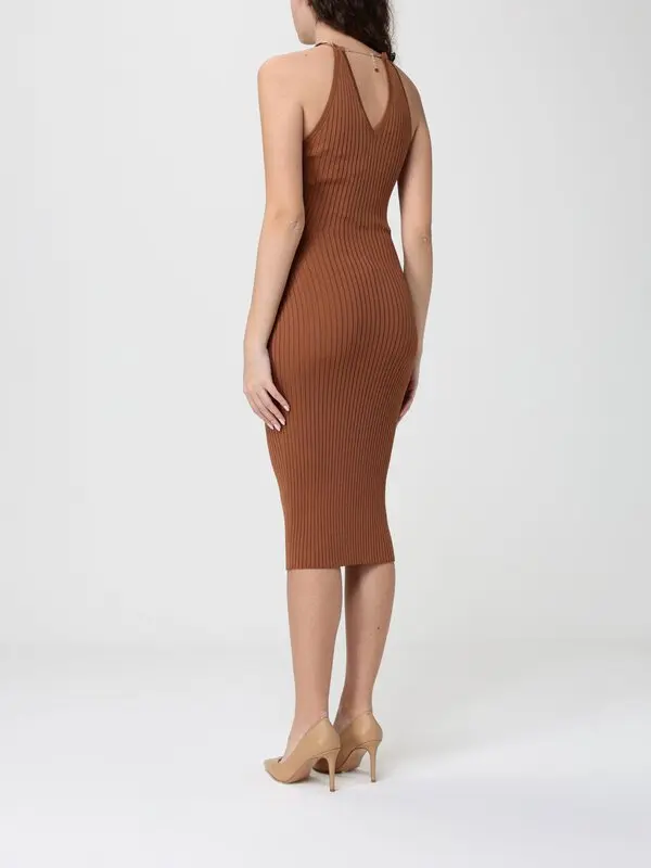 Elisabetta Franchi Viscose Knit Dress - Brown