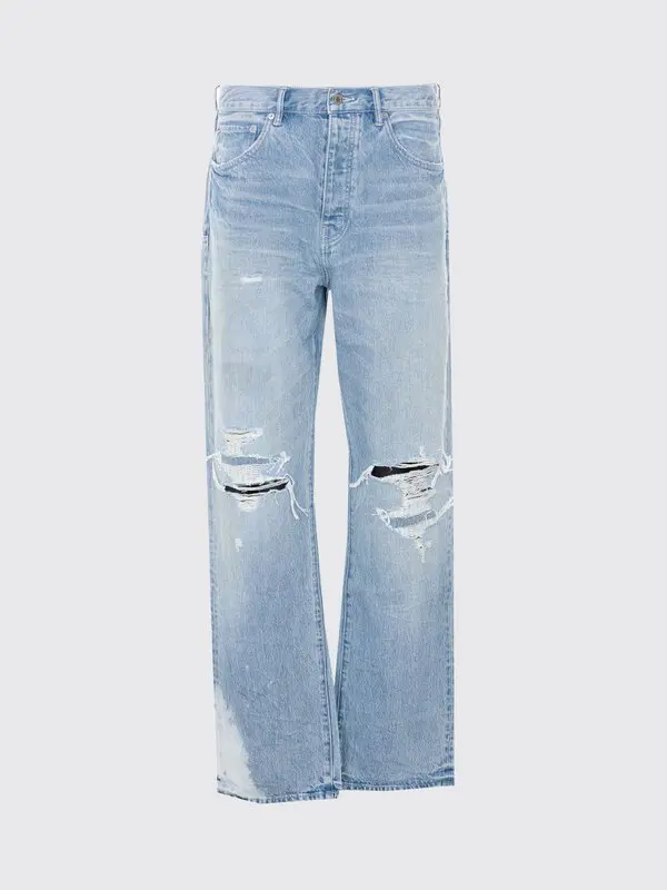 PURPLE BRAND Five-pocket Straight-fit Distressed Denim Jeans