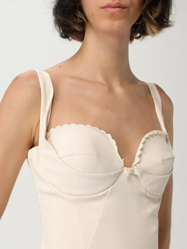 Elisabetta Franchi Sweetheart Neckline Midi Dress
