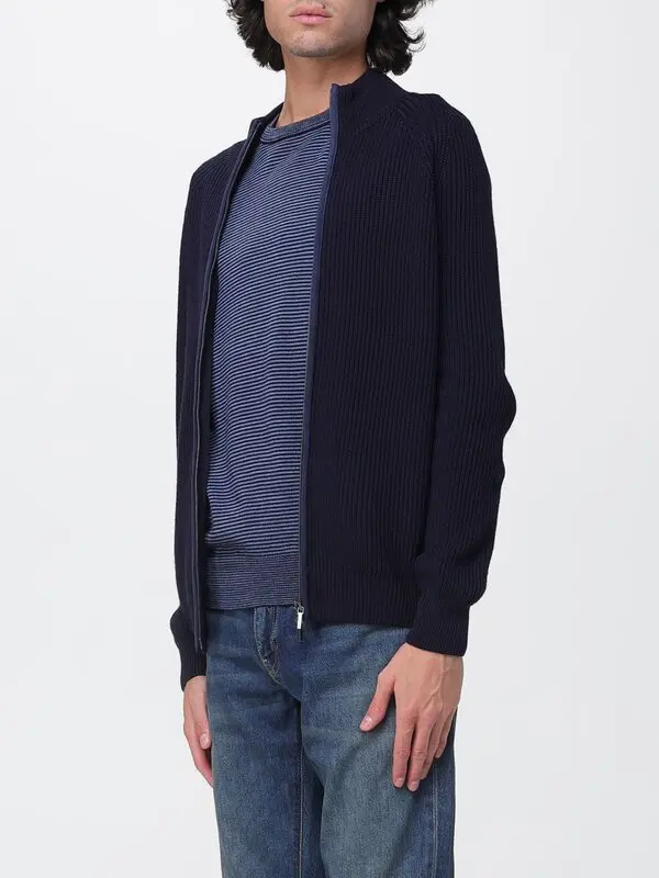 XC Ribbed Zip-up Jumper - Blue