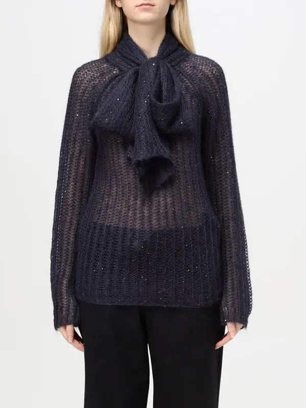 Liviana Conti Knitted Pullover With Embellishments