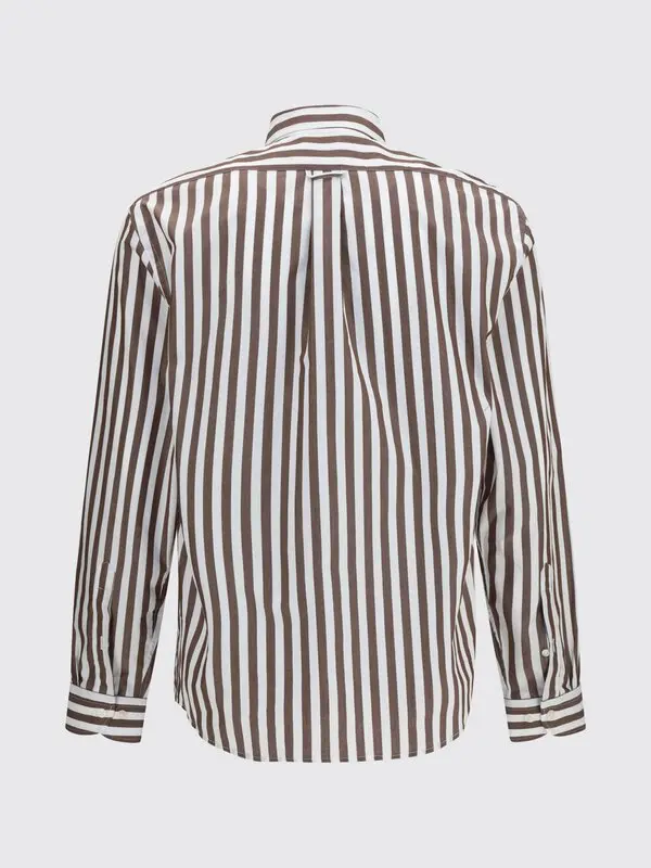 SEBAGO Striped Cotton Slim Fit Shirt With Button-down Collar