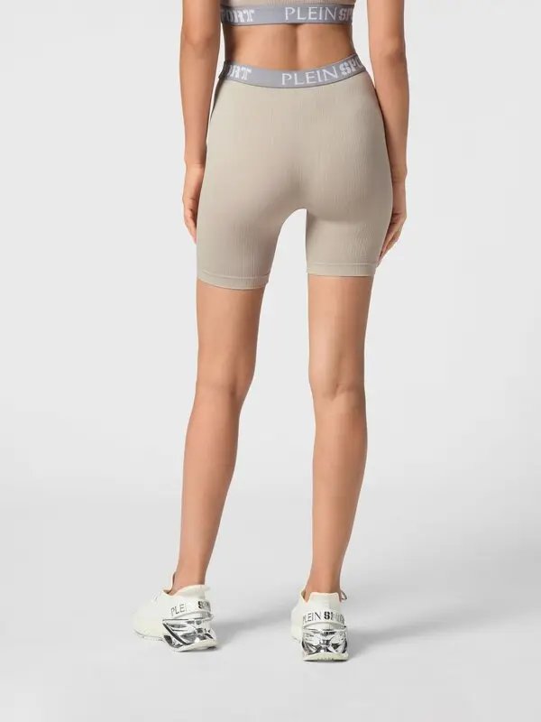PLEIN SPORT Technical Stretch Fabric Shorts - Grey