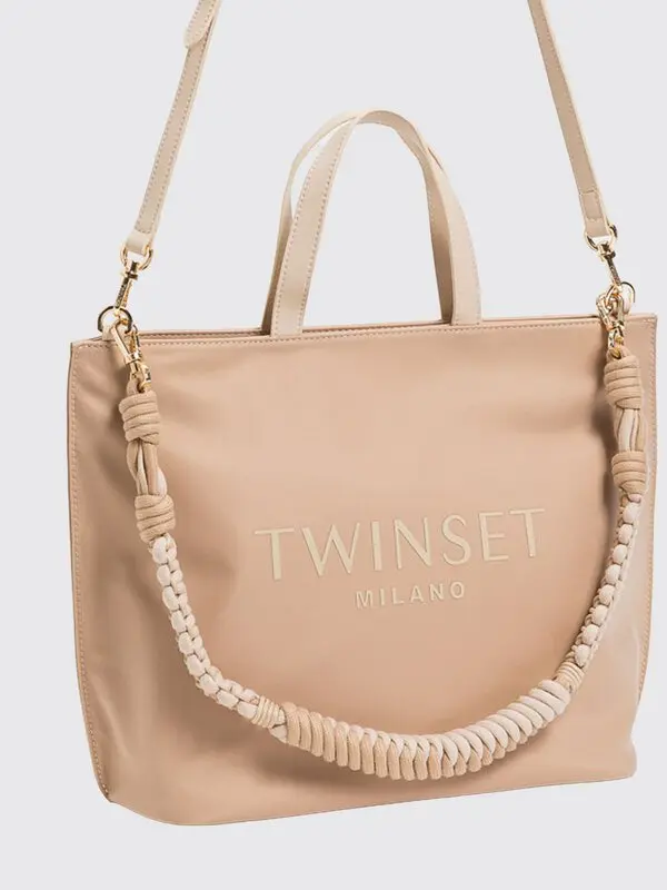 TWINSET Nylon Shopper Bag - Sand