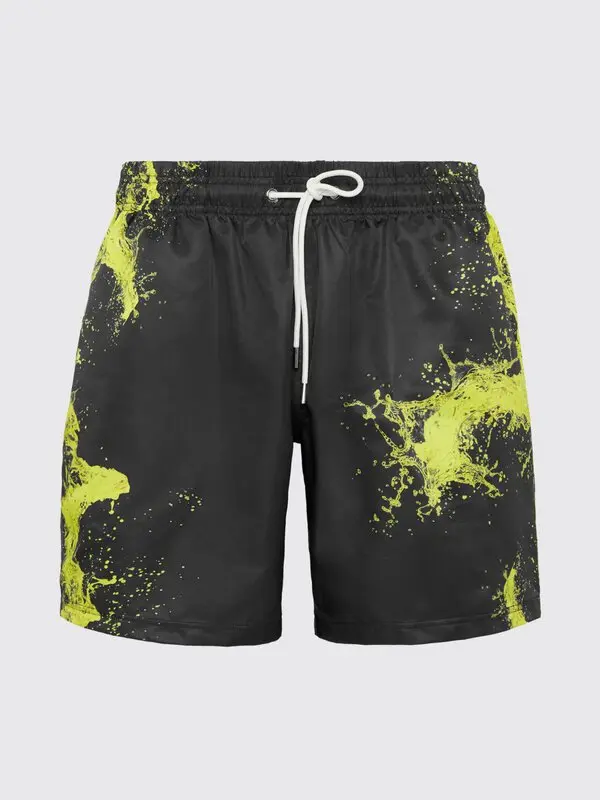 PLEIN SPORT Printed Technical Fabric Jogging Shorts - Black