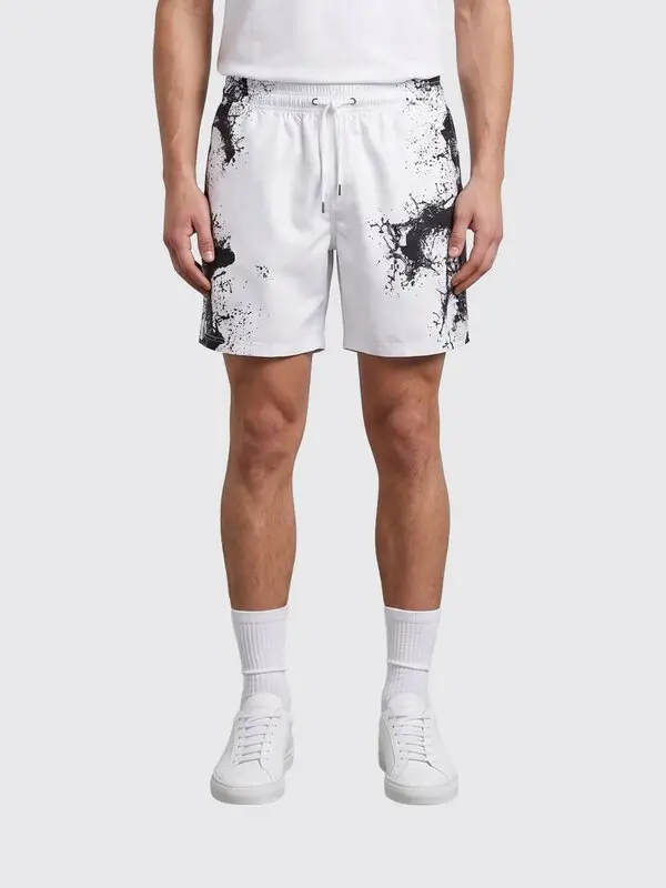 PLEIN SPORT Printed Technical Fabric Jogging Shorts - White