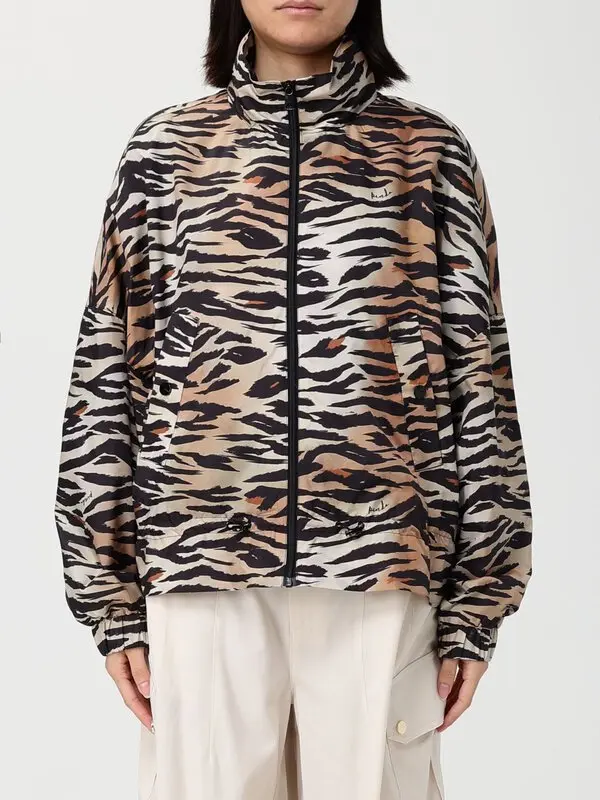 Pinko Zebra Print Polyester Windbreaker Jacket