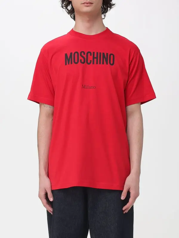 Moschino Cotton T-shirt With Logo - Red