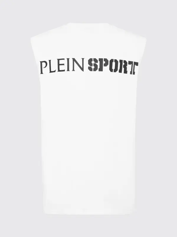 PLEIN SPORT Printed Cotton Tank Top - White