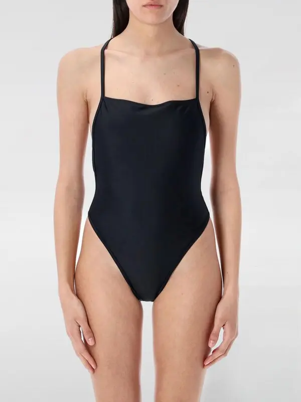 MARINE SERRE Crescent Moon One-piece Swimsuit - Black