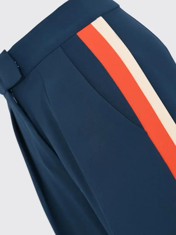 Patrizia Pepe Cotton Blend Tailored Trousers - Blue