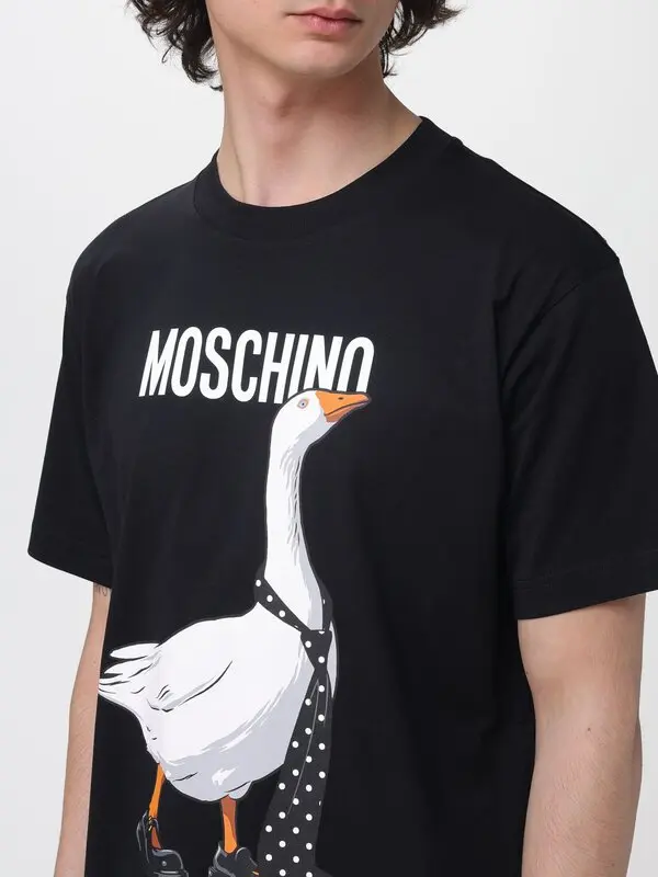 Moschino Cotton T-shirt With Goose Print