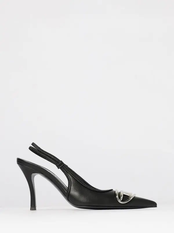 DIESEL® Slingback Court Shoes With Embellishment - Black