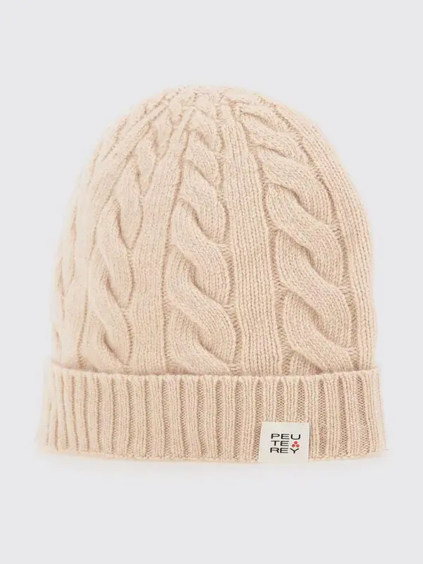 Peuterey Ribbed Knit Beanie With Cable Detail