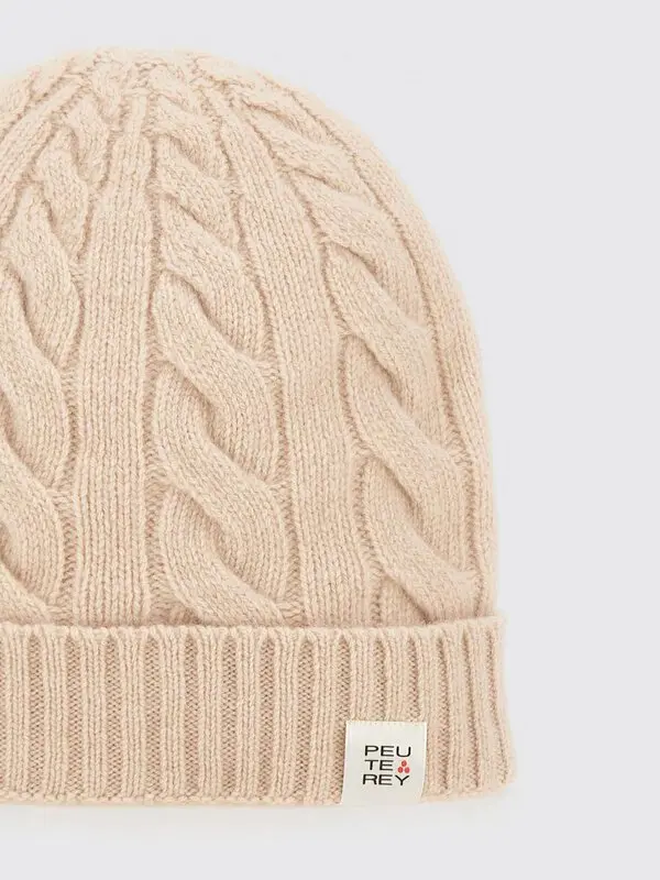 Peuterey Ribbed Knit Beanie With Cable Detail