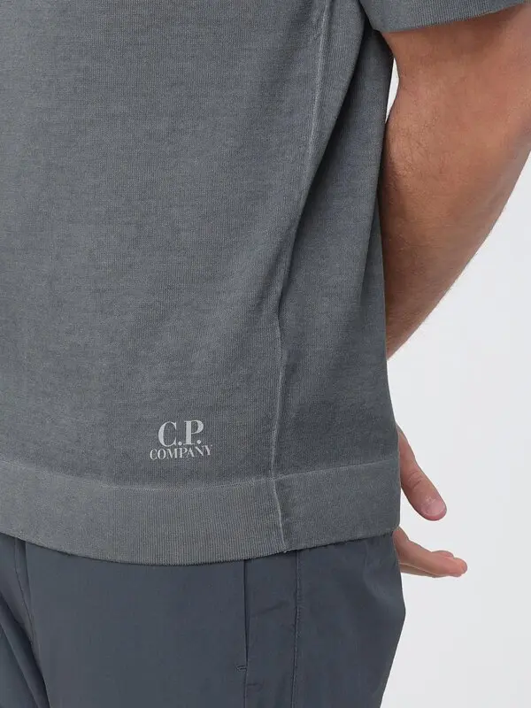 C.P. COMPANY Cotton Polo Shirt - Grey 1