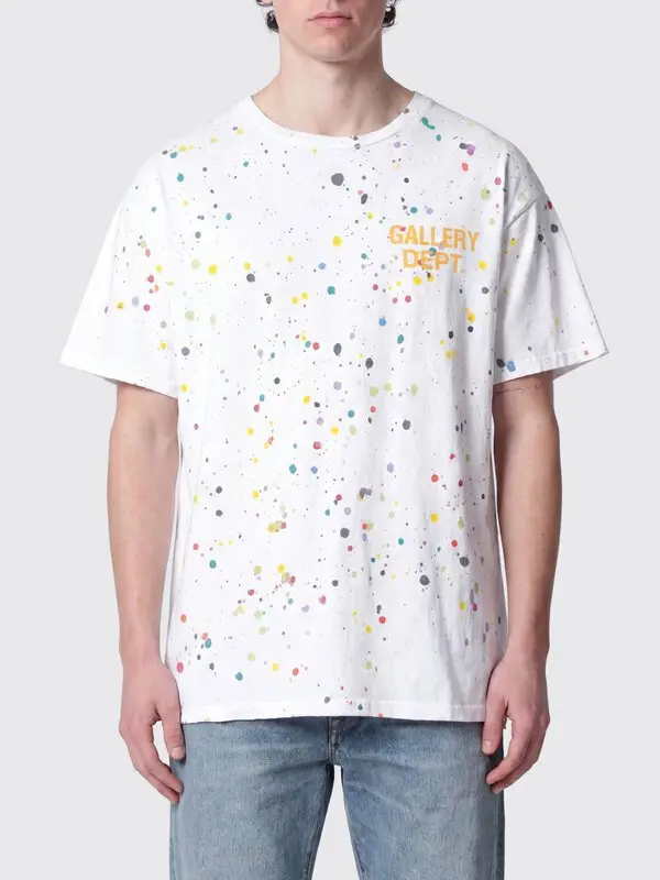 GALLERY DEPT. Printed Logo Cotton Crewneck T-shirt With Dropped Shoulders