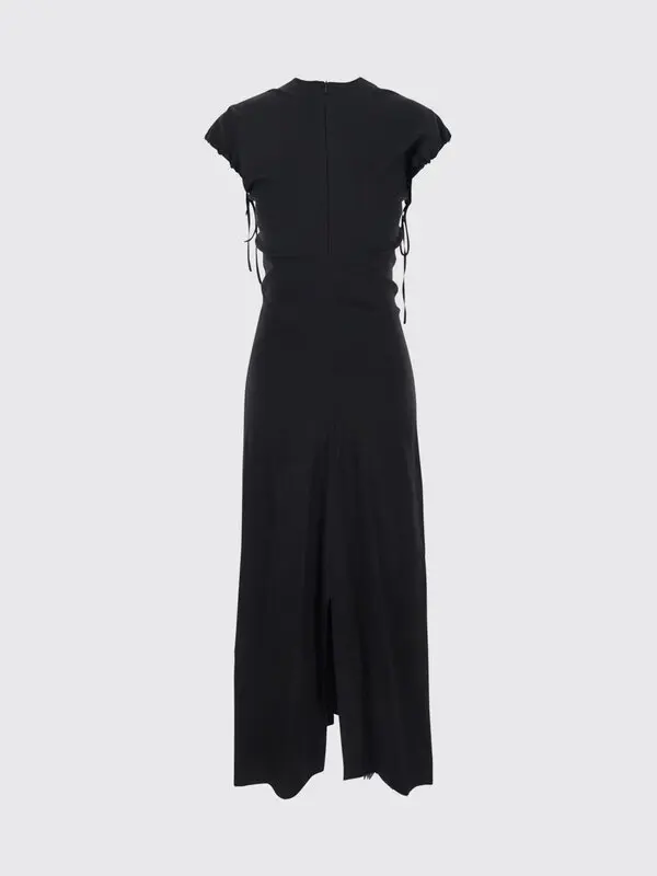 TELA Corinna V-neck Linen-blend Midi Sheath Dress
