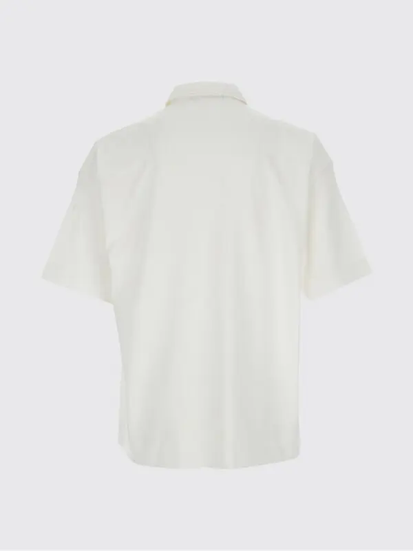 TATRAS Short-sleeved Cotton Polo Shirt With Zip Closure And Dropped Shoulders - White